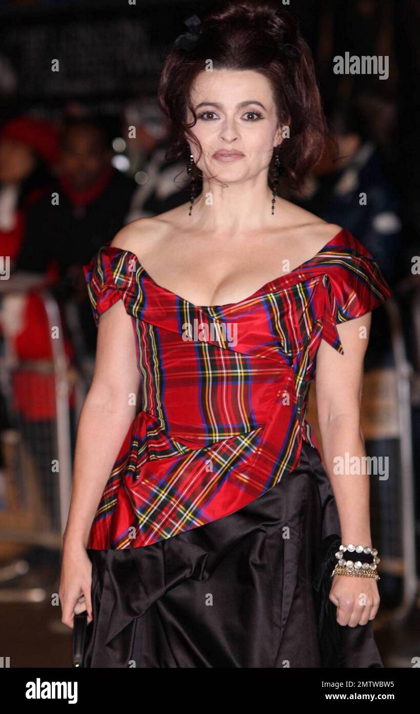 Actress Helena Bonham Carter dons yet another plaid outfit, mimicking a ...