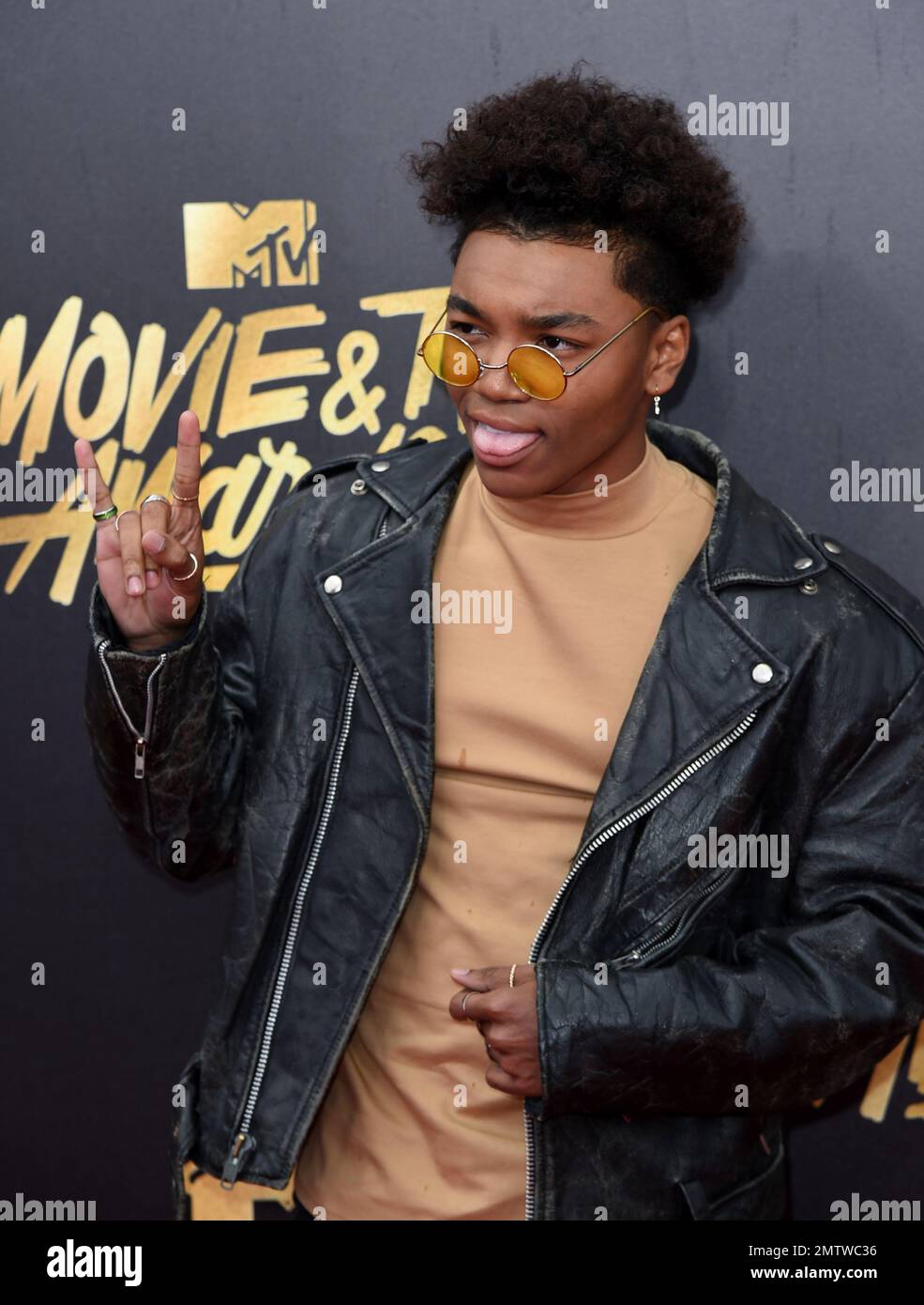 Josh Levi arrives at the MTV Movie and TV Awards at the Shrine ...