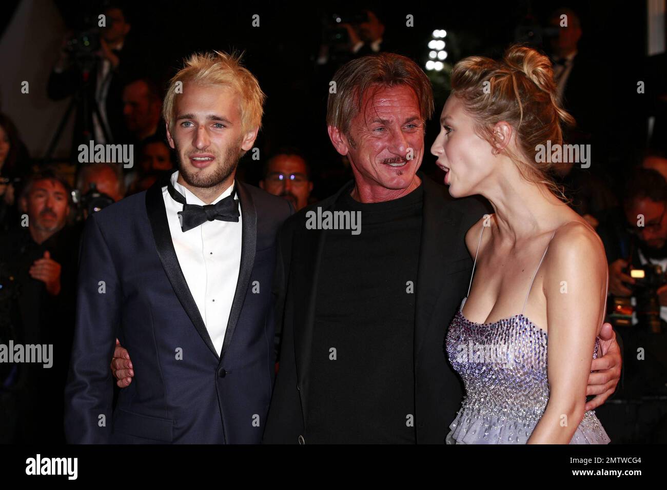 Sean Penn, Hopper Penn, Dylan Penn at the premiere for the movie 'The ...