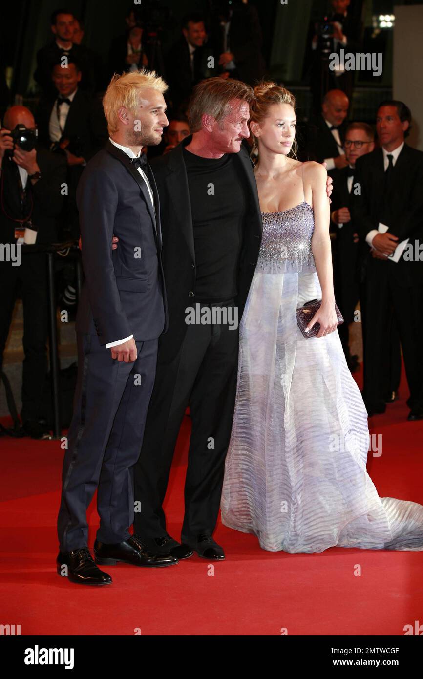 Sean Penn, Hopper Penn, Dylan Penn at the premiere for the movie 'The ...