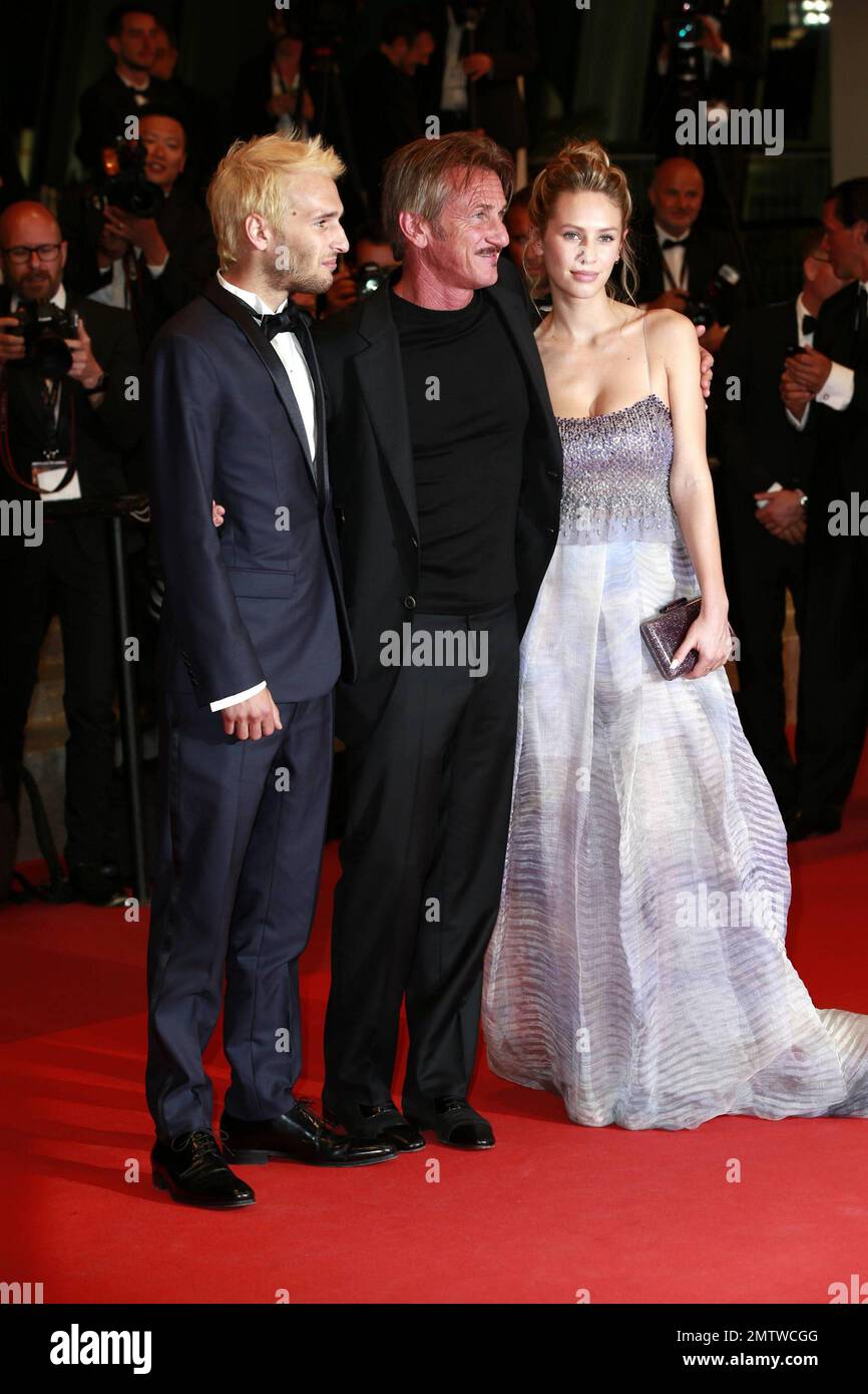Sean Penn, Hopper Penn, Dylan Penn at the premiere for the movie 'The ...