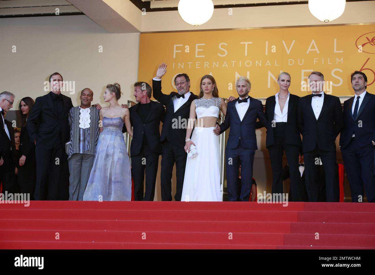 Sean Penn, Hopper Penn, Dylan Penn, Charlize Theron at the premiere for ...