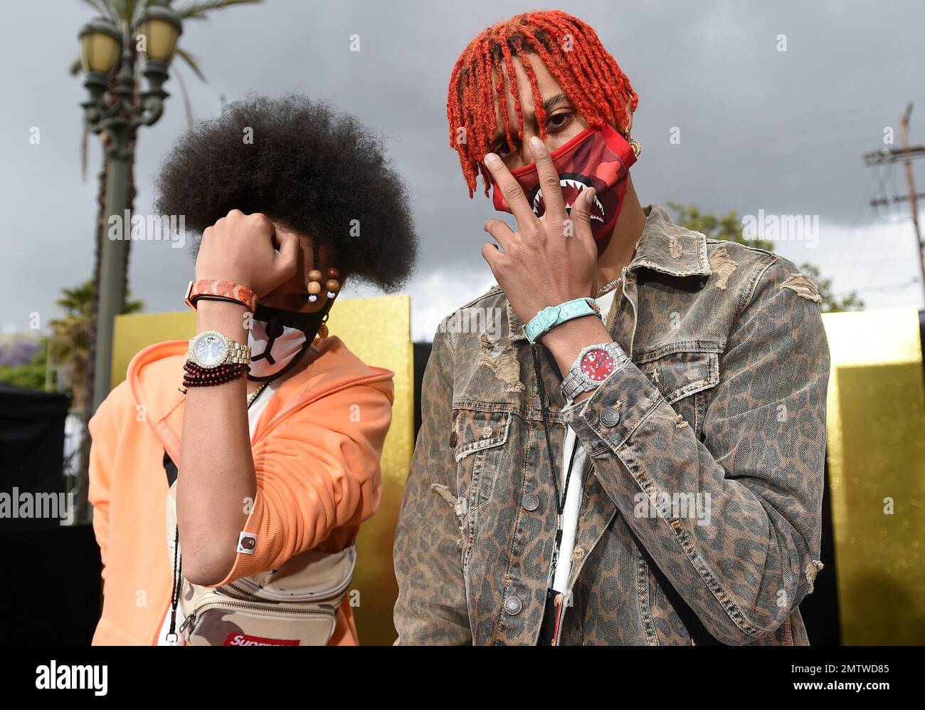 Ayo & Teo arrive at the MTV Movie and TV Awards at the Shrine ...