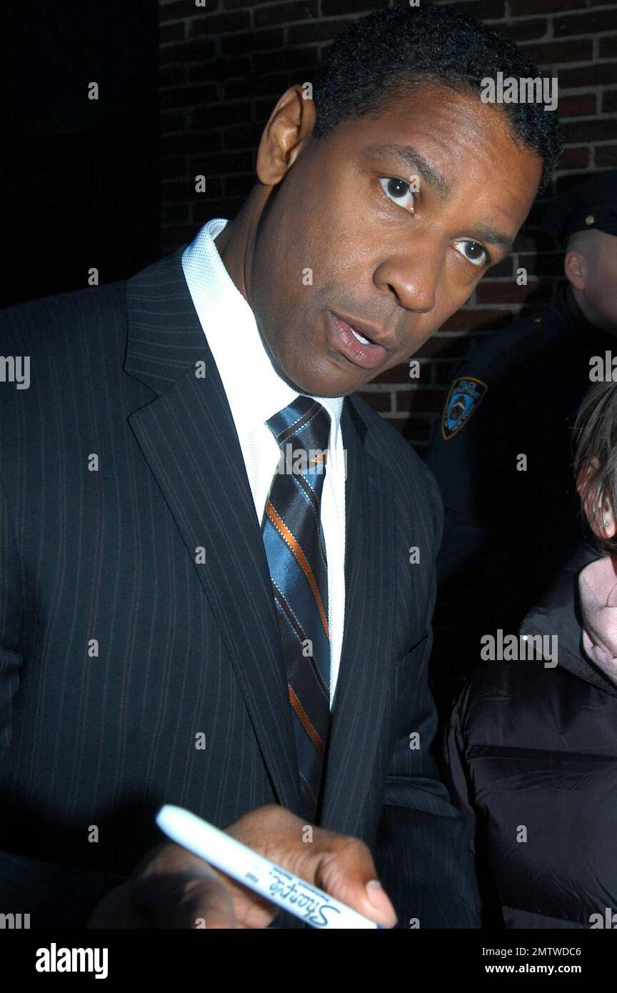 Denzel Washington, David Spade and Teddy Geiger at the Late Show with ...
