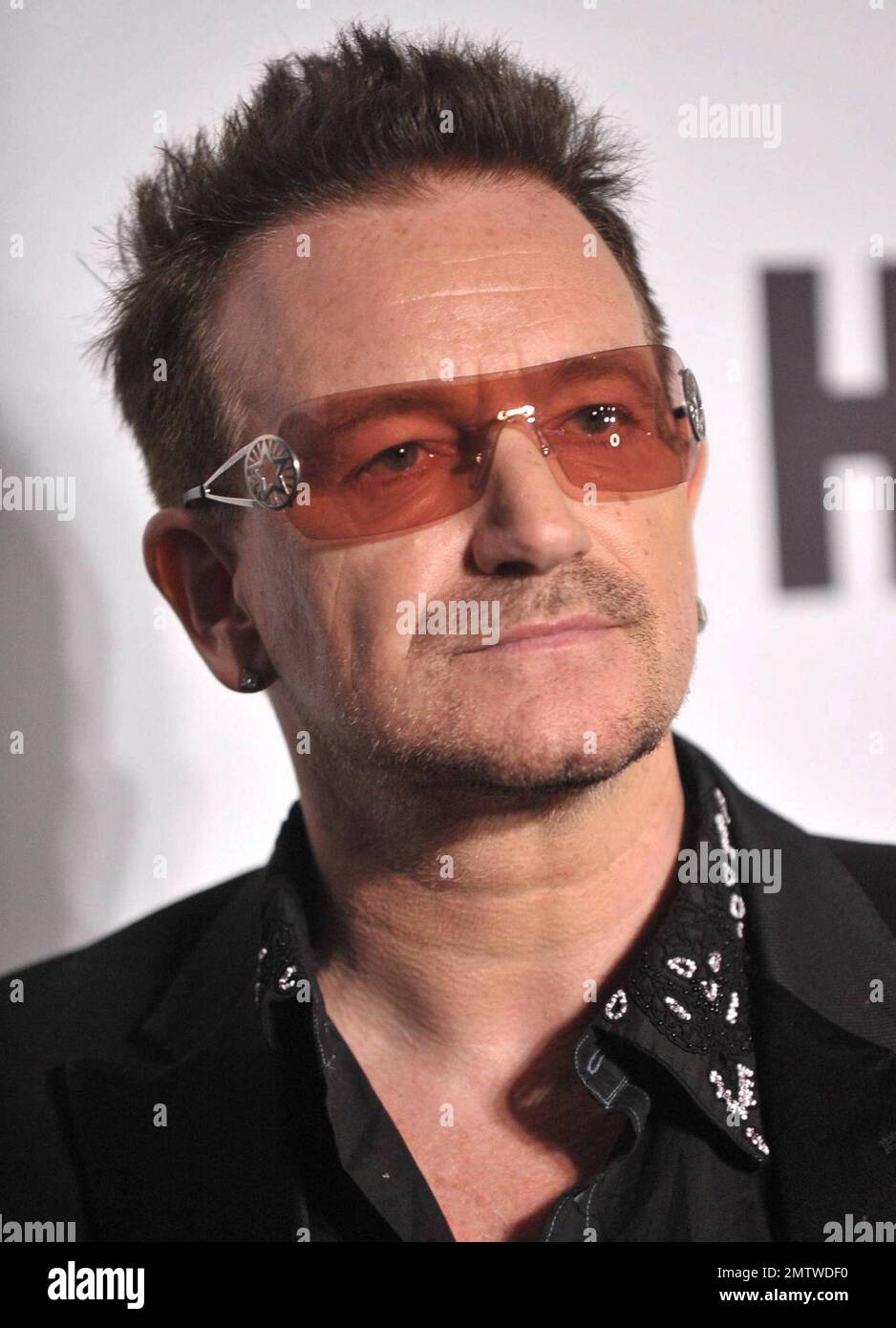 Bono arrives at The Ace Hotel for the premiere of "The Lazarus Effect ...
