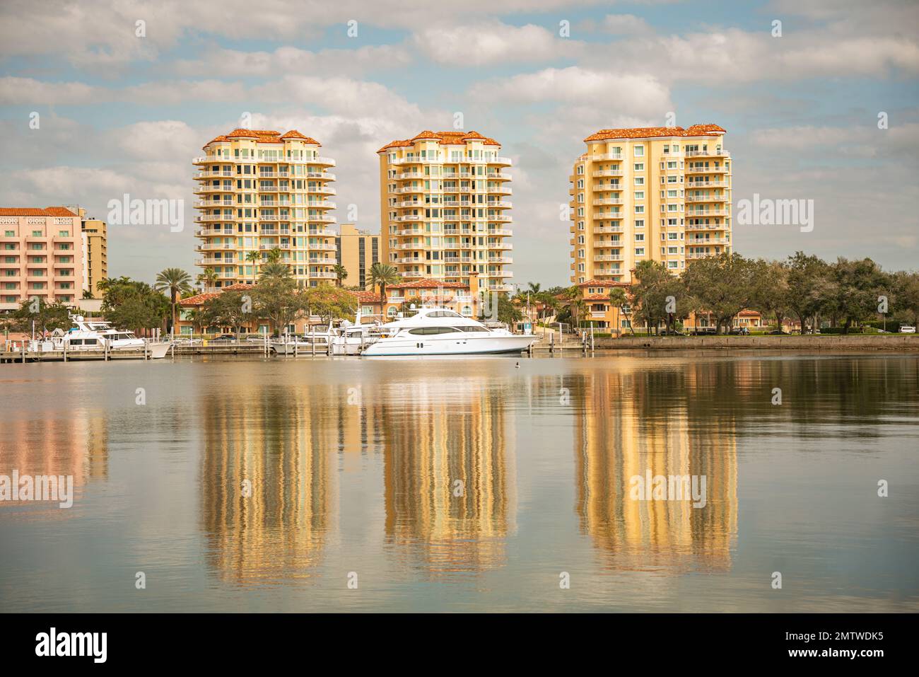 St. Petersburg, Florida, Landscape with high-rise buildings on Beach ...
