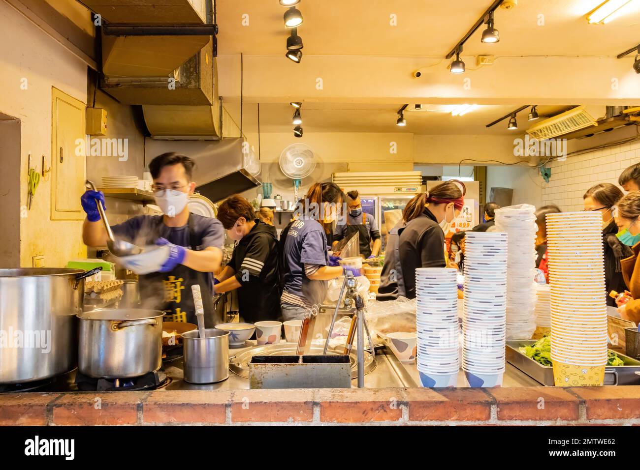 Taipei, DEC 17 2022 - Interior view of a chicken restaurant Stock Photo ...