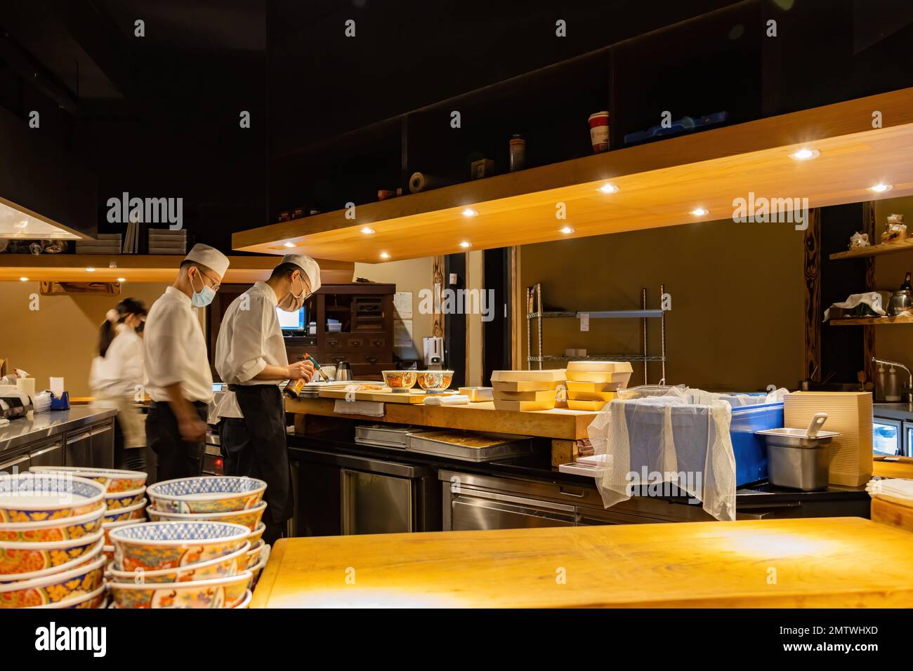 Taipei, DEC 19 2022 - Interior view of a Seafood donburi Japanese ...