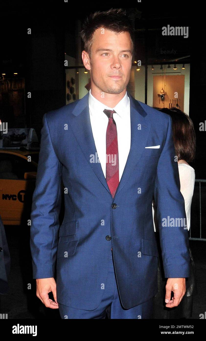 Josh Duhamel poses outside of the AMC Loews 19th Street theater for the ...
