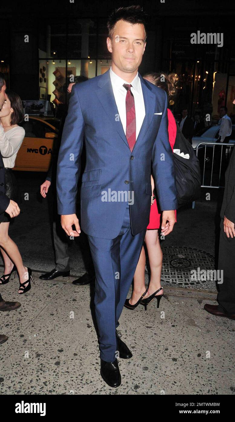Josh Duhamel poses outside of the AMC Loews 19th Street theater for the ...