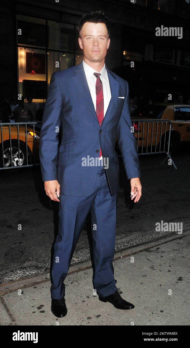 Josh Duhamel poses outside of the AMC Loews 19th Street theater for the ...