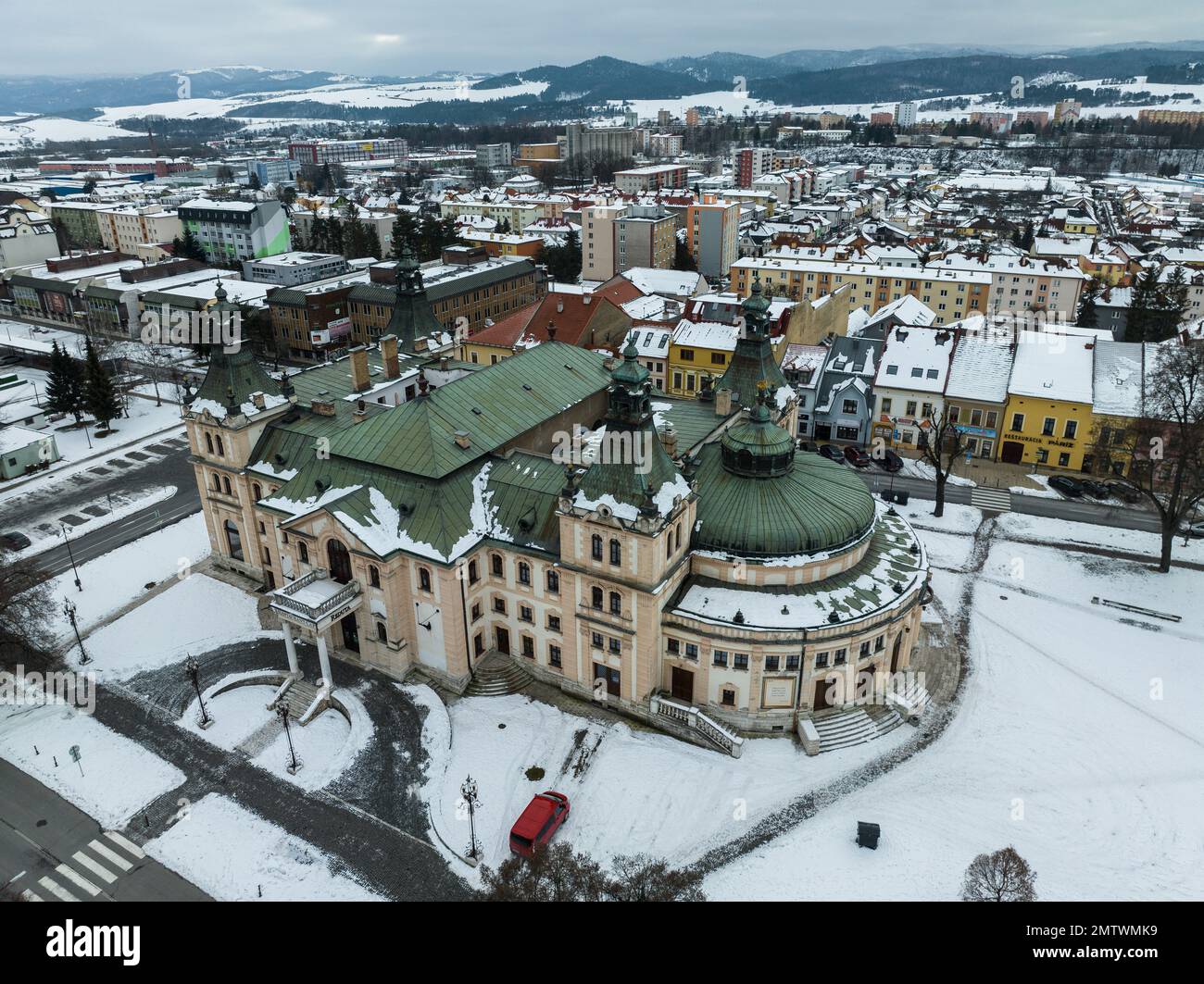 Aerial view of the theater in Spisska Nova Ves, Slovakia Stock Photo - Alamy