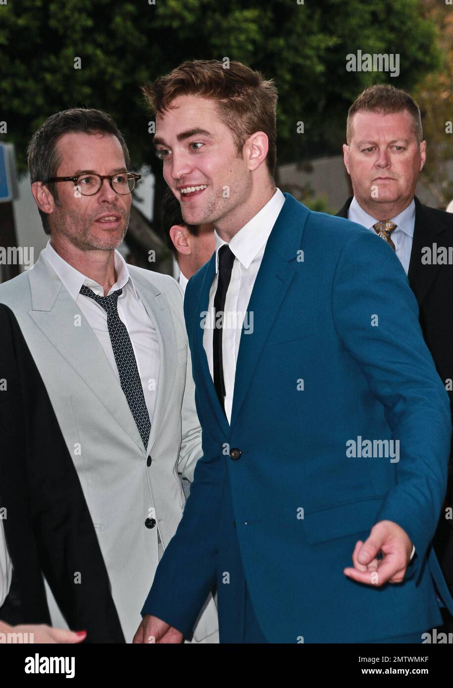 Robert Pattinson and Guy Pearce attend Premiere of "The Rover" held at ...