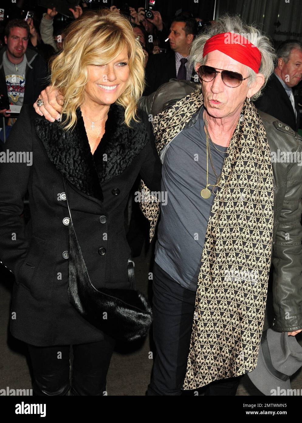 Keith Richards and Patti Hanson at "The Rum Diary" NYC premiere at the ...