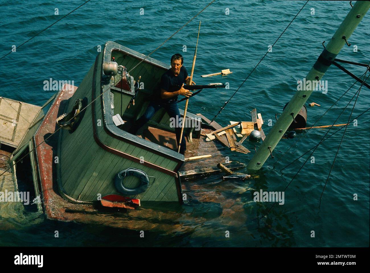 Jaws Year : 1975 USA Director : Steven Spielberg Roy Scheider Stock ...