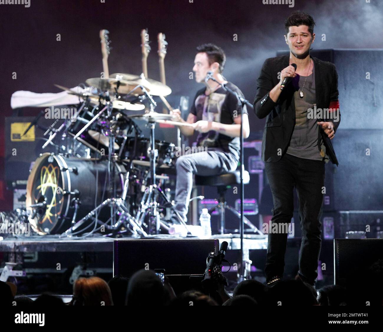 Danny O'Donoghue, lead vocalist of "The Script" performs with his ...
