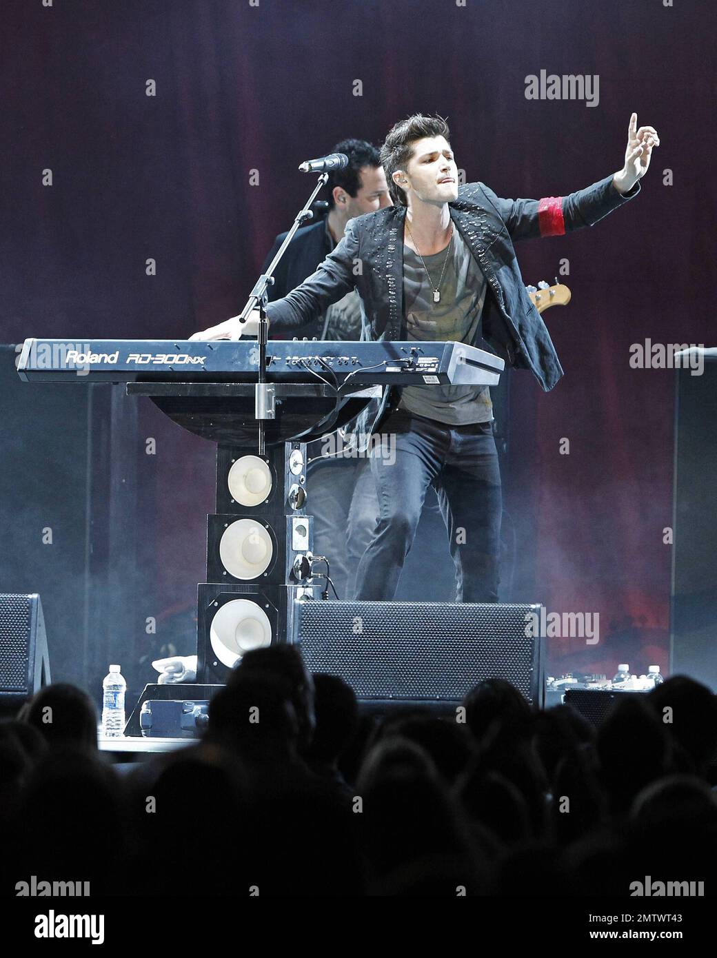 Danny O'Donoghue, lead vocalist of "The Script" performs with his ...