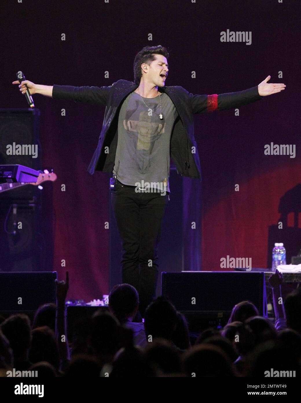 Danny O'Donoghue, lead vocalist of "The Script" performs with his ...
