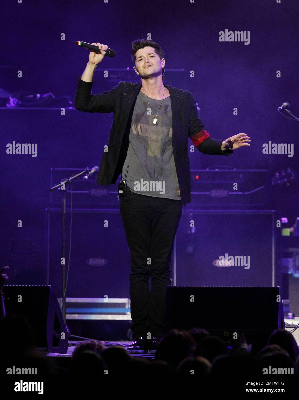 Danny O'Donoghue, lead vocalist of "The Script" performs with his ...