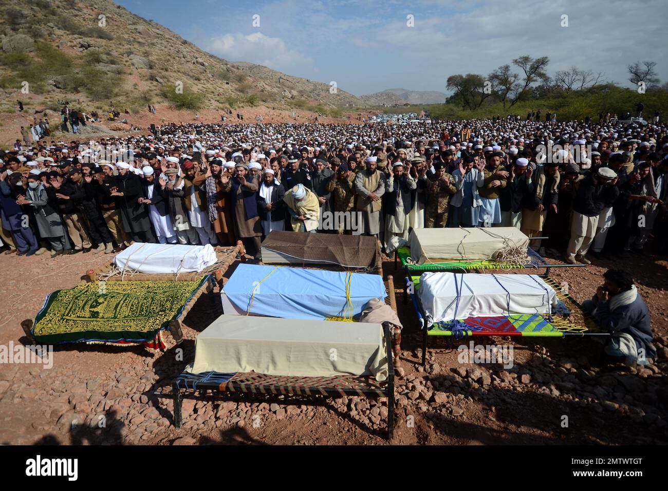 kohat, Khyber Pakhtunkhwa, Pakistan: January 30, 2023, People attend ...