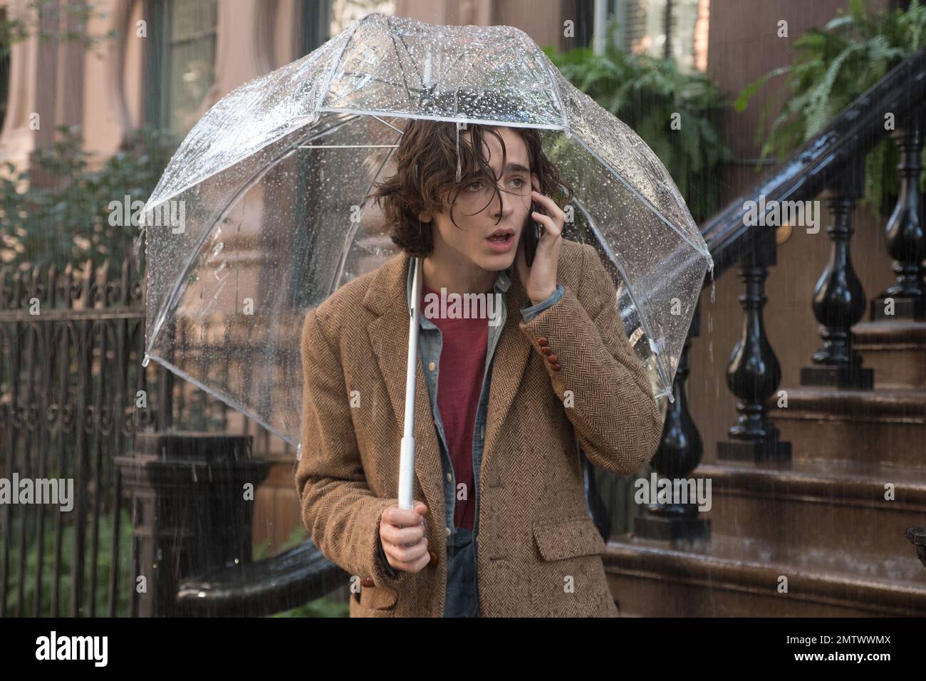 A Rainy Day in New York Year : 2019 USA Director : Woody Allen Timothee Chalamet Stock Photo - Alamy