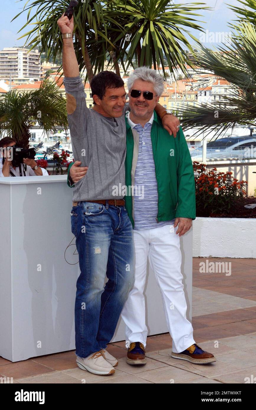 Antonio Banderas and Pedro Almodovar at the photocall for "The Skin I ...