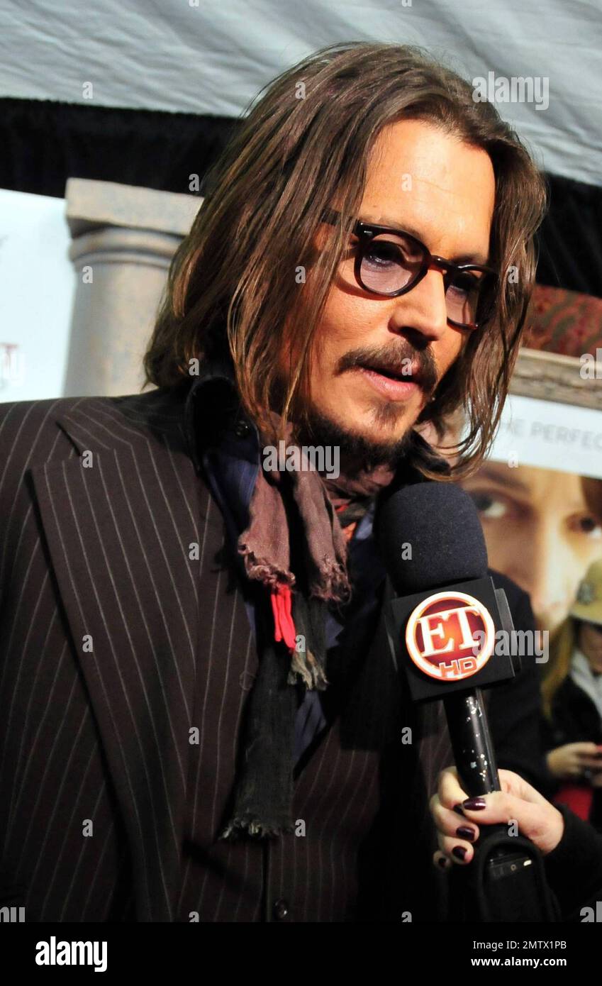 Johnny Depp at the premiere of "The Tourist" at the Ziegfeld Theatre in ...