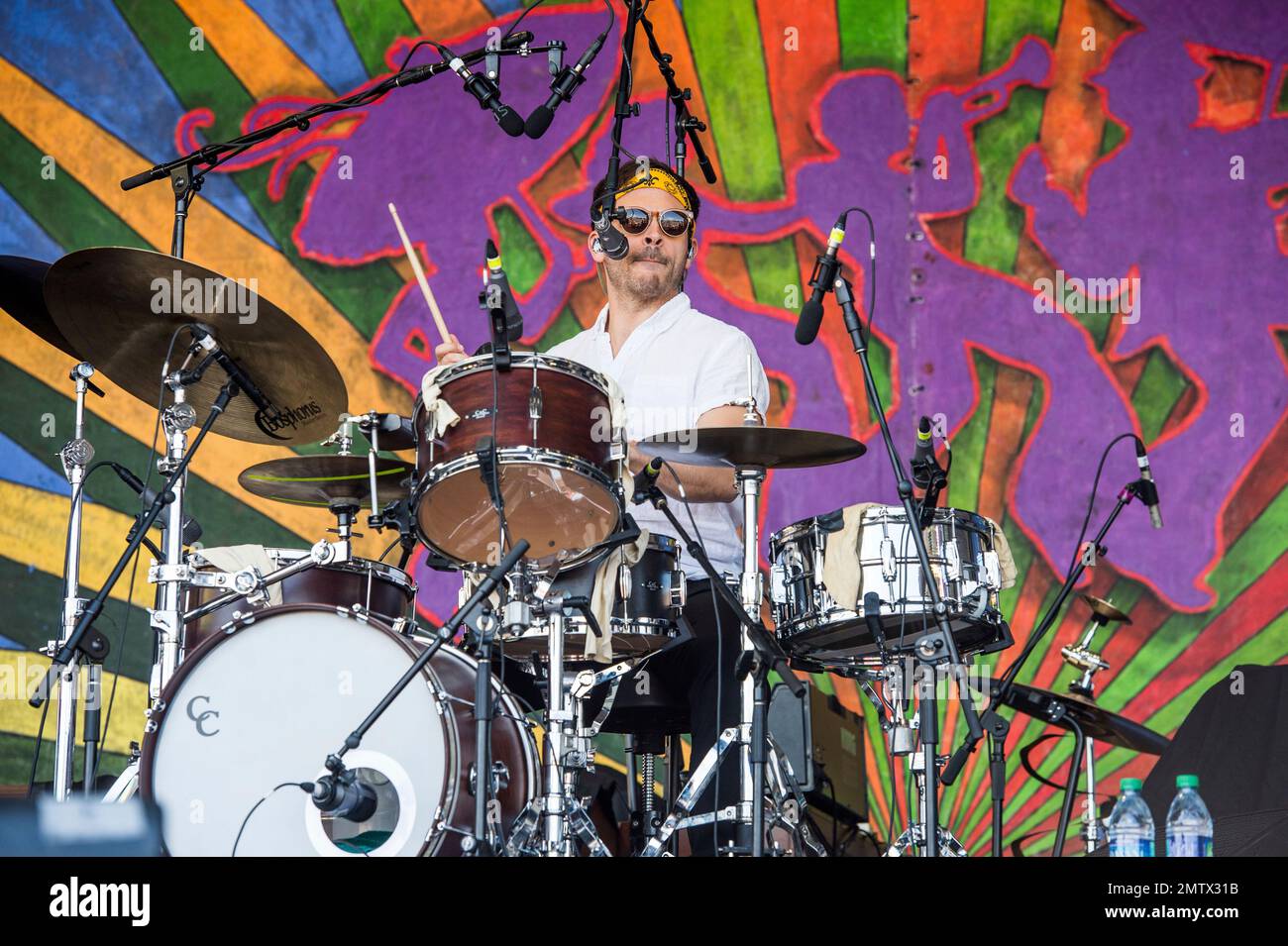 Mike Calabrese of Lake Street Dive performs at the New Orleans Jazz and ...