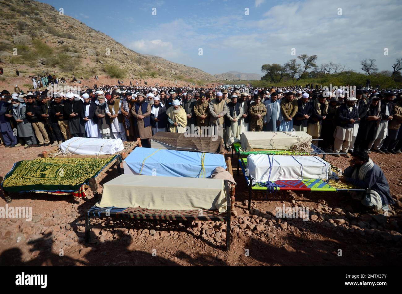 kohat, Khyber Pakhtunkhwa, Pakistan: January 30, 2023, People attend ...