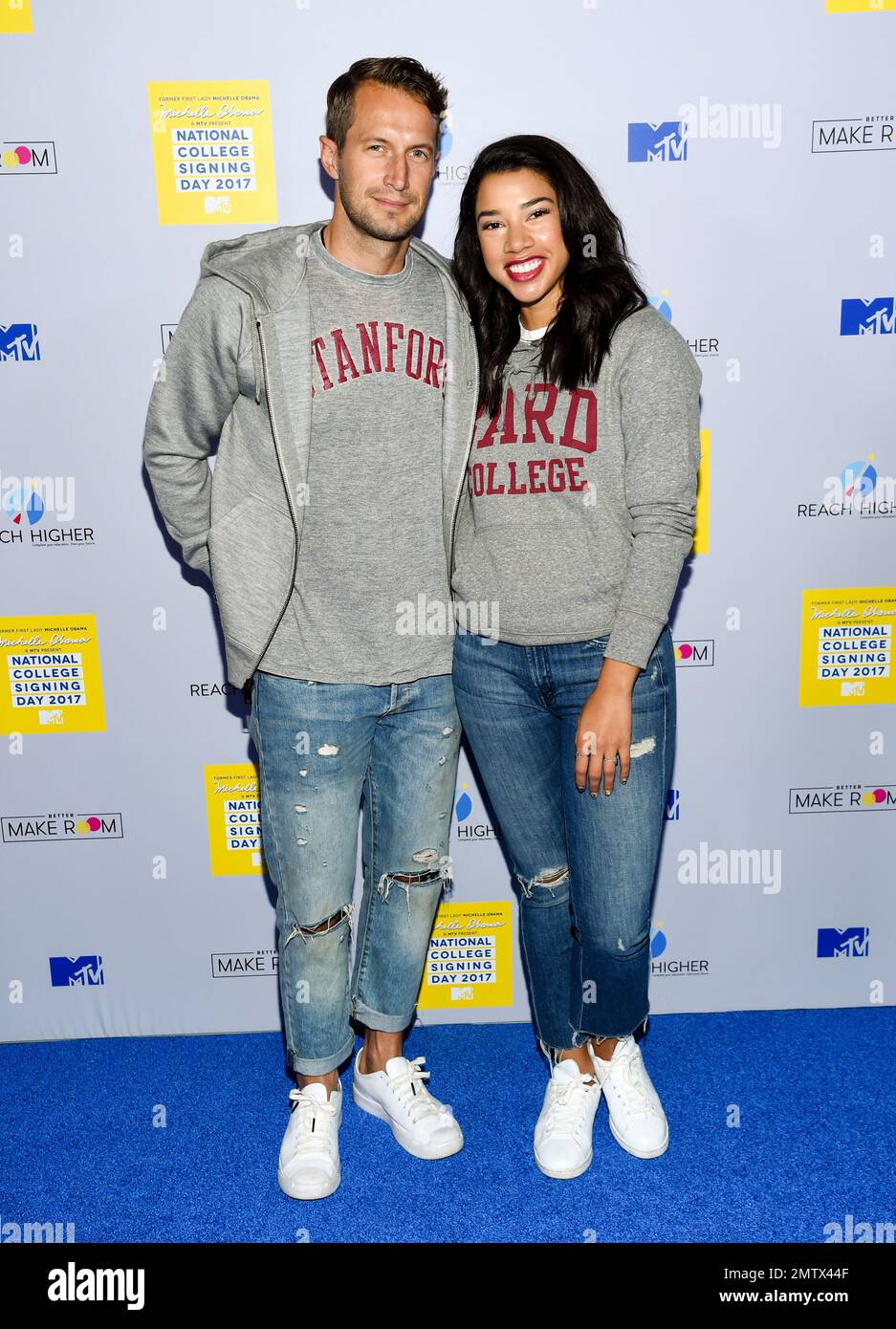 DJ Hannah Bronfman, right, and fiancé Brendan Fallis attend MTV's 2017 ...