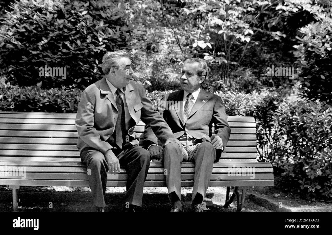 U.S. President Richard Nixon and Soviet Communist party leader Leonid ...