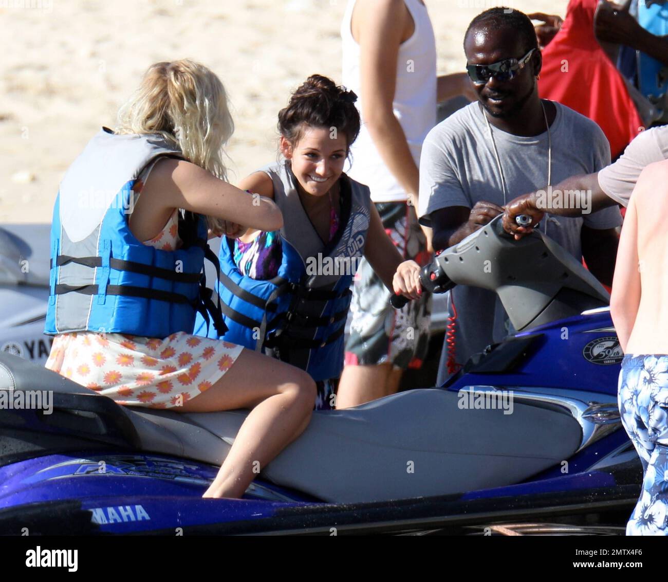 British and Irish boyband The Wanted enjoy the sun and surf during a ...