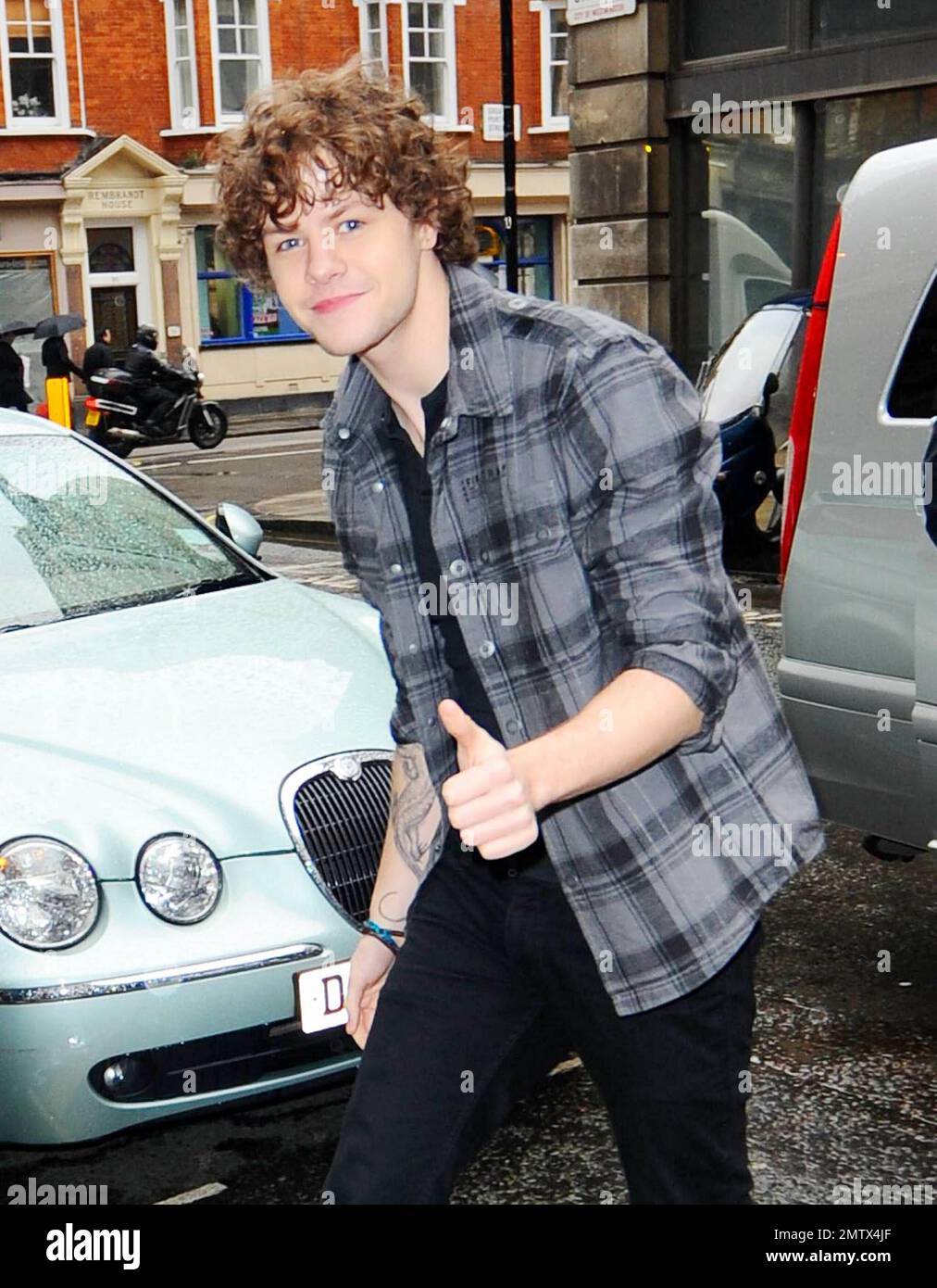 Jay McGuinness of the boy band The Wanted arrive at BBC Radio 2 on ...