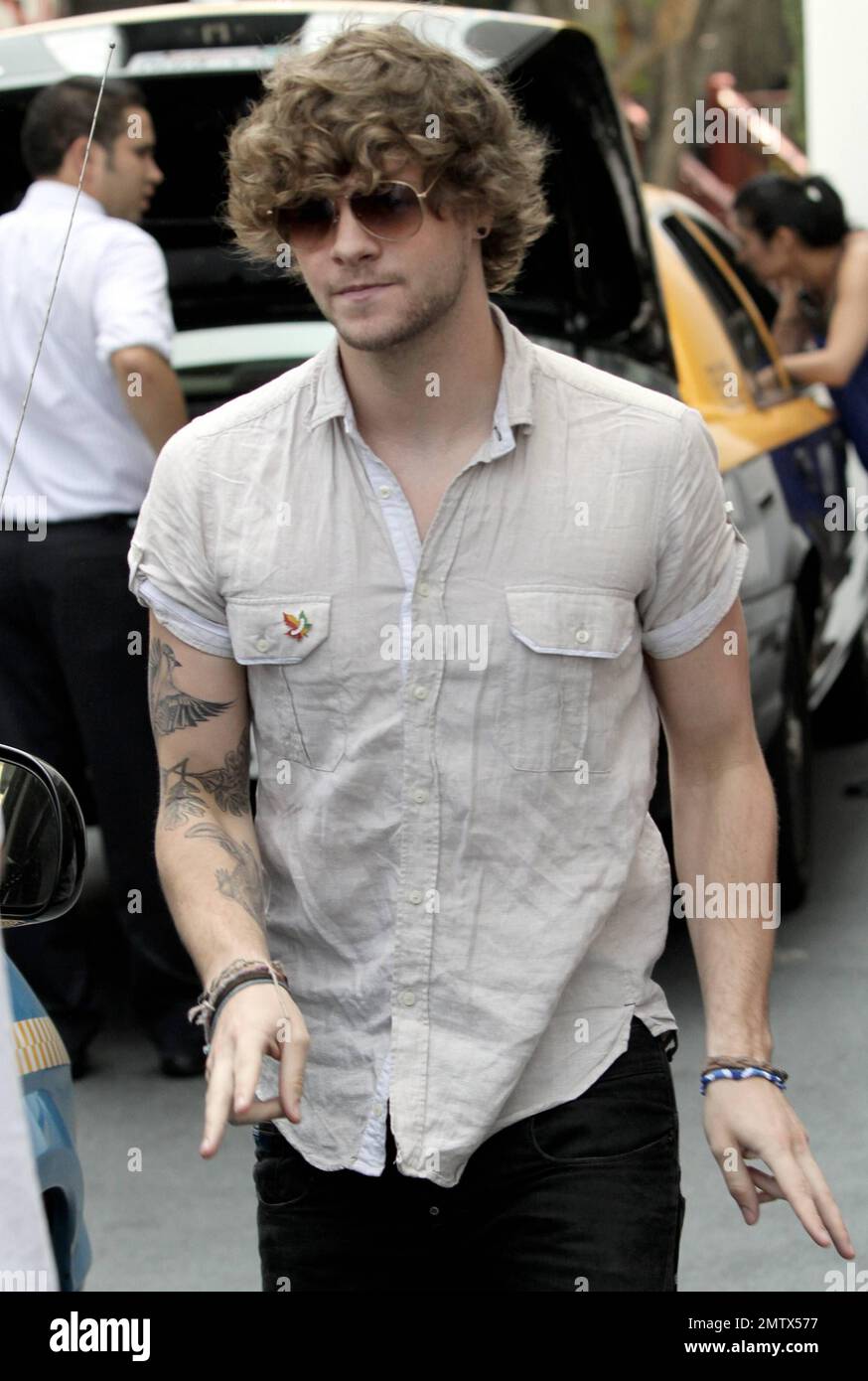 EXCLUSIVE!! Boy band The Wanted greet eager fans as they leave their ...