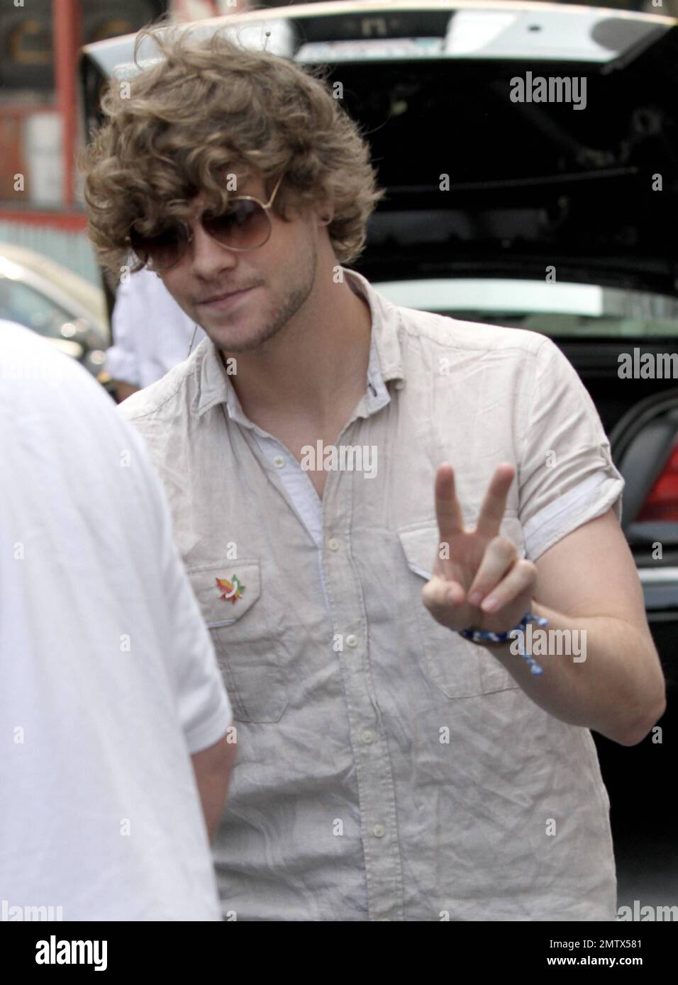 EXCLUSIVE!! Boy band The Wanted greet eager fans as they leave their ...