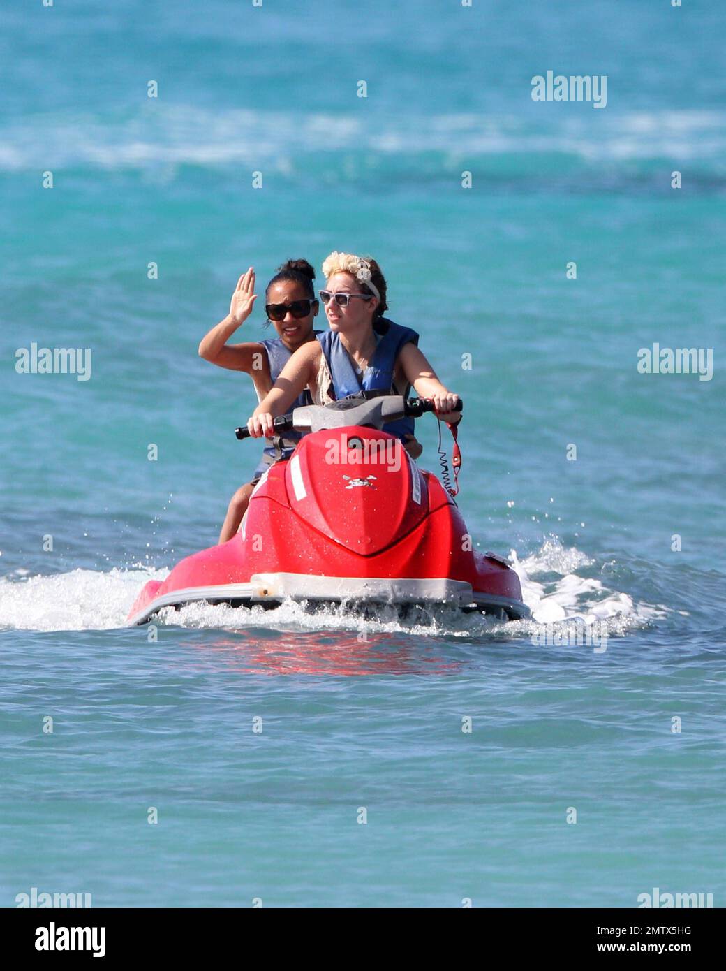 UK boyband The Wanted enjoy the sun and surf during a day of jetskiing ...