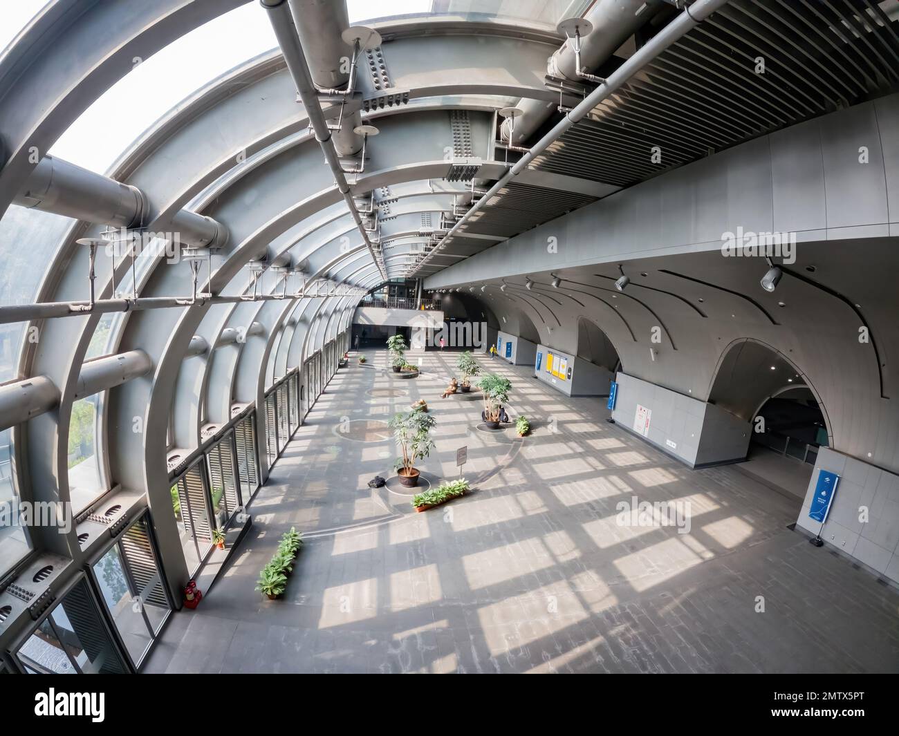 Taipei, DEC 23 2022 - Interior view of the Daan Park subway station ...