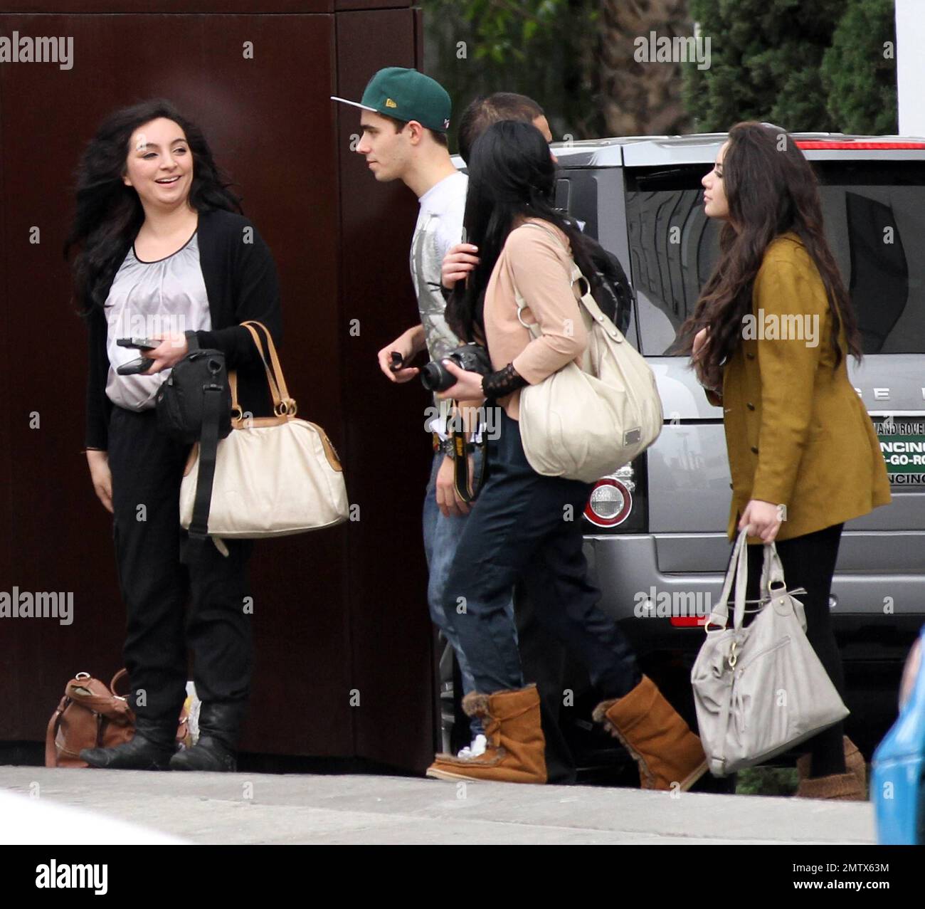 EXCLUSIVE!! British boy band, The Wanted, get mobbed by adoring female fans as they checked out ...