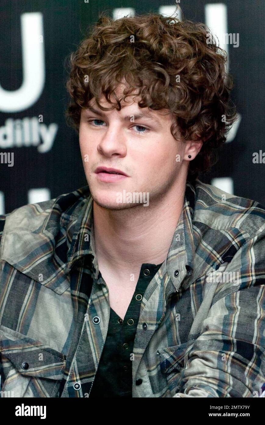 Jay McGuiness of boy band The Wanted at the group's signing of its new ...