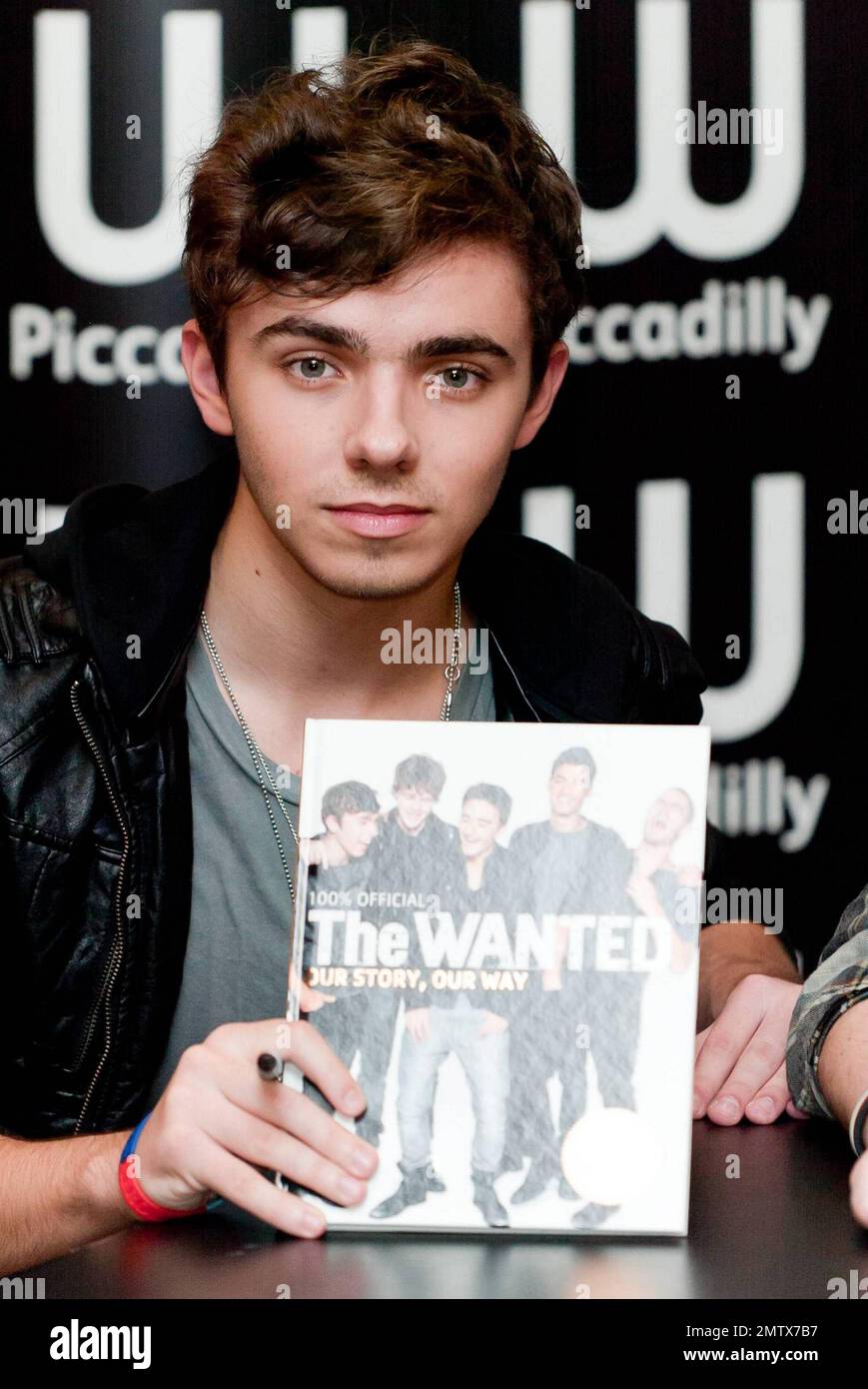 Nathan Sykes of boy band The Wanted at the group's signing of its new ...
