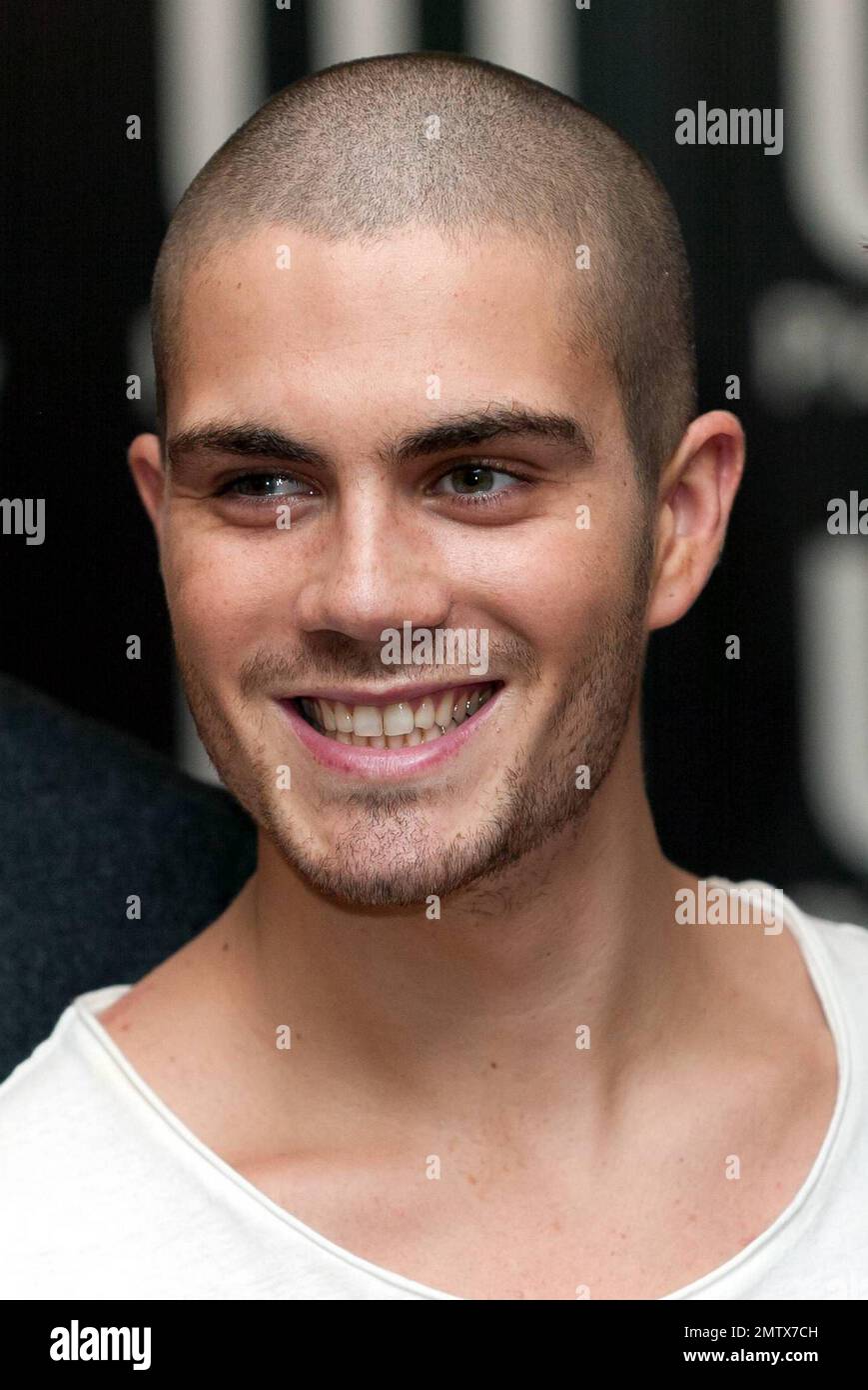 Max George of boy band The Wanted at the group's signing of its new ...