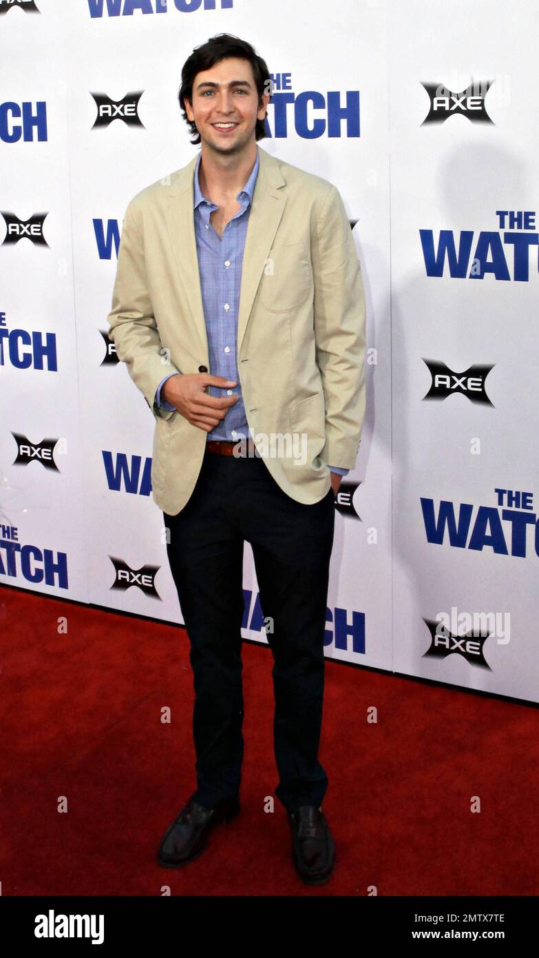 Nicholas Braun at the premiere of "The Watch" held at Grauman's Chinese ...