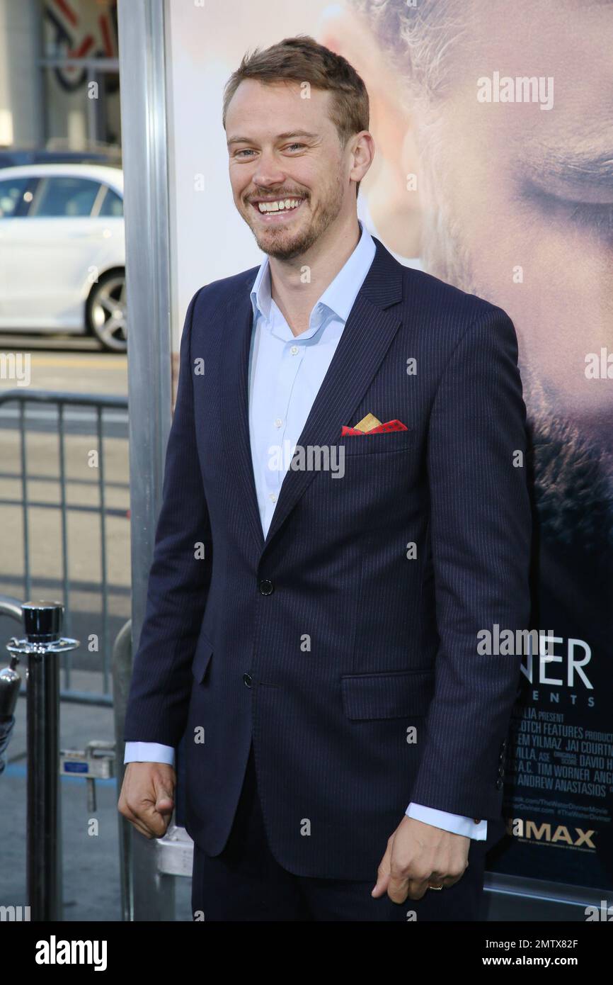 Michael Dorman arrives at the premiere of The Water Diviner directed by ...