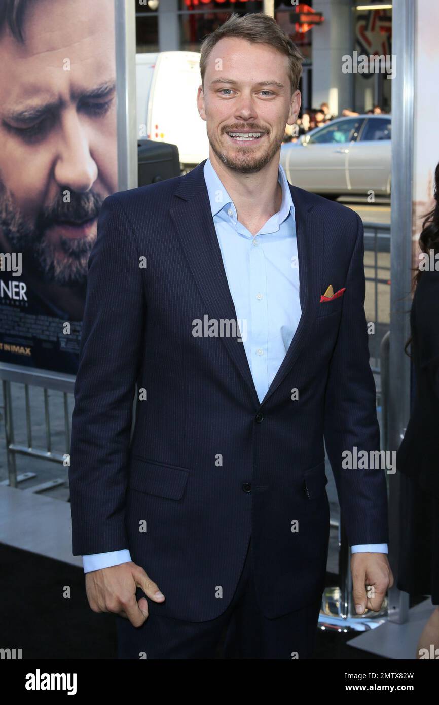 Michael Dorman arrives at the premiere of The Water Diviner directed by ...