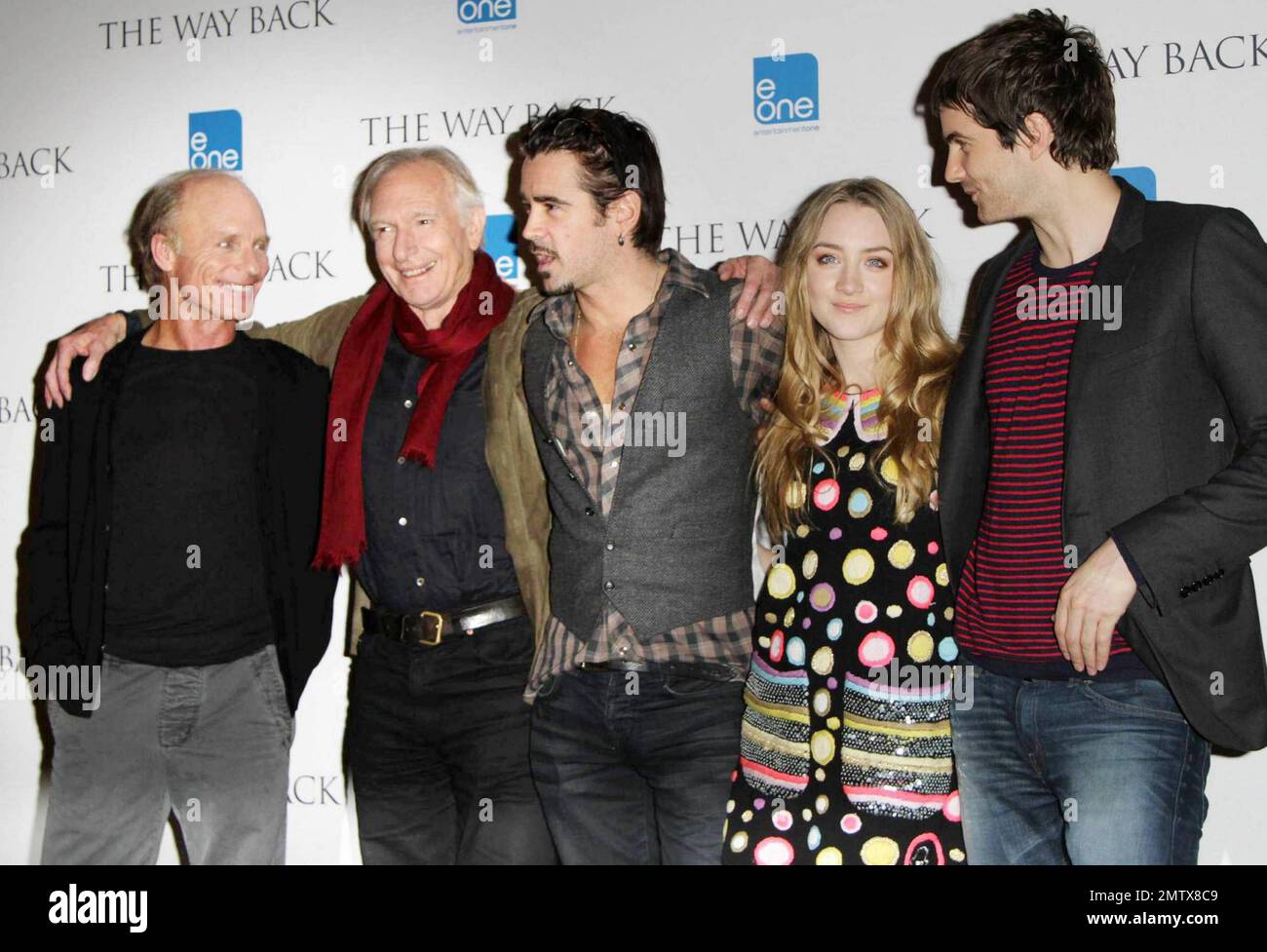 Ed Harris, Peter Weir, Colin Farrell, Saoirse Ronan and Jim Sturgess ...