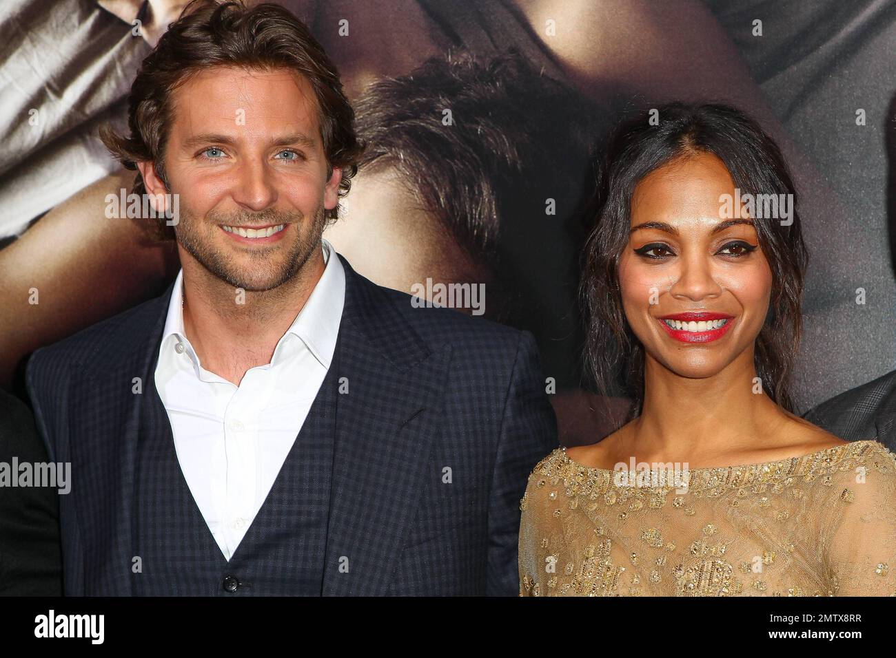 Bradley Cooper and Zoe Saldana attend the Premiere Of CBS Films' "The ...