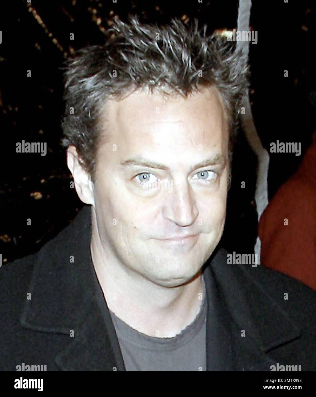 Matthew Perry attends the premiere of "The Wrestler" held at the ...