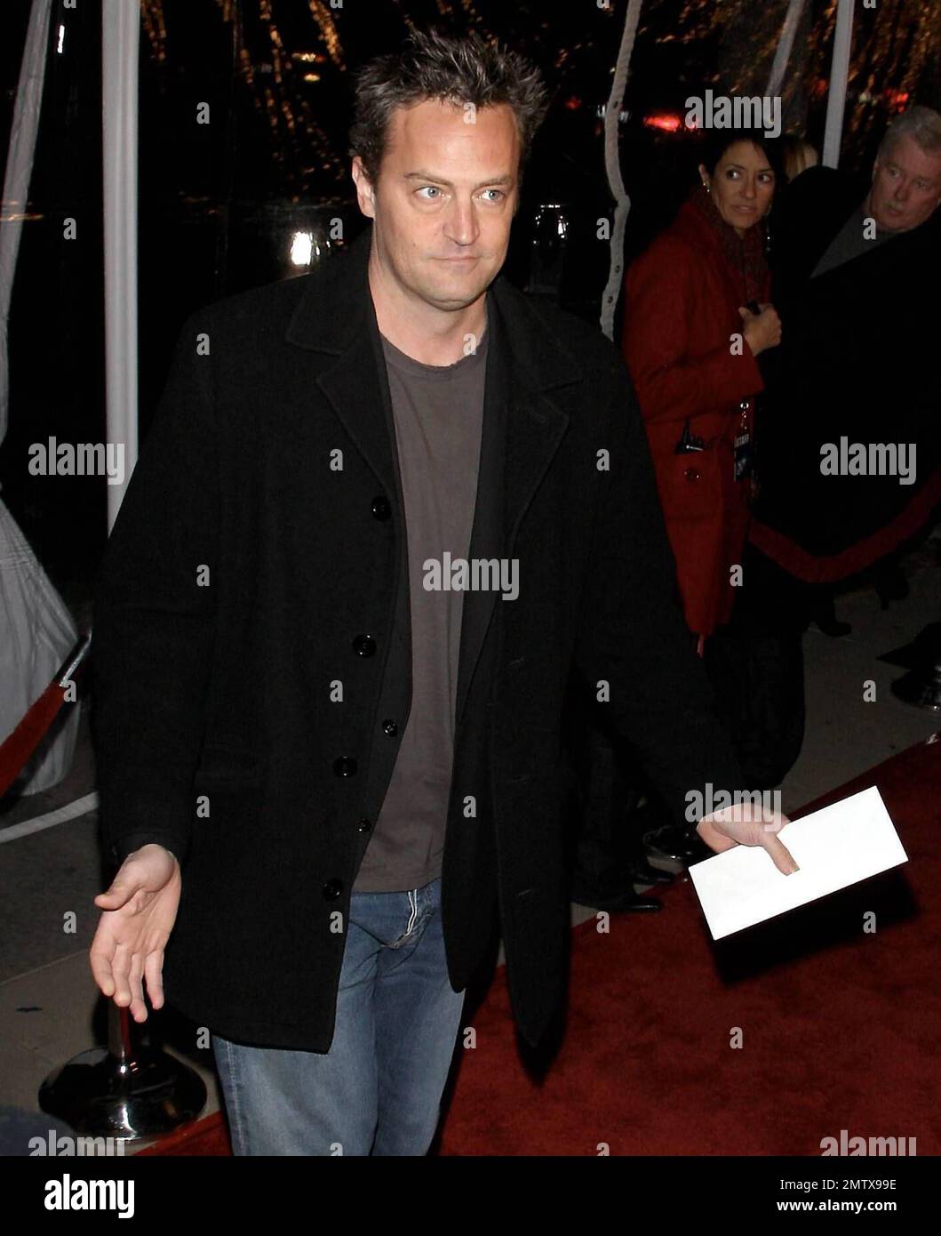 Matthew Perry attends the premiere of "The Wrestler" held at the ...