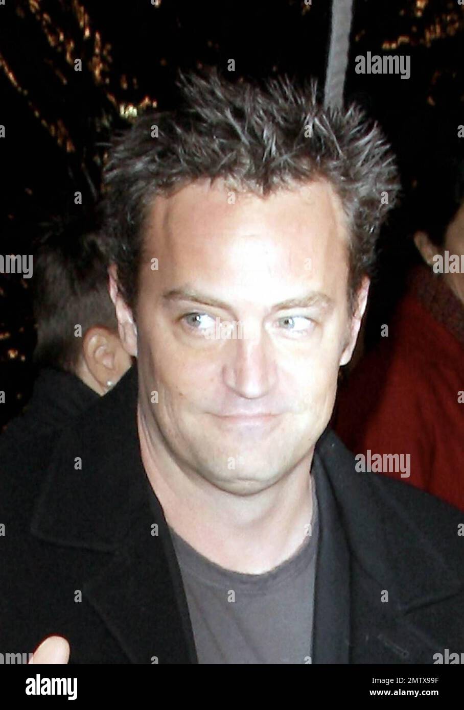 Matthew Perry attends the premiere of "The Wrestler" held at the ...