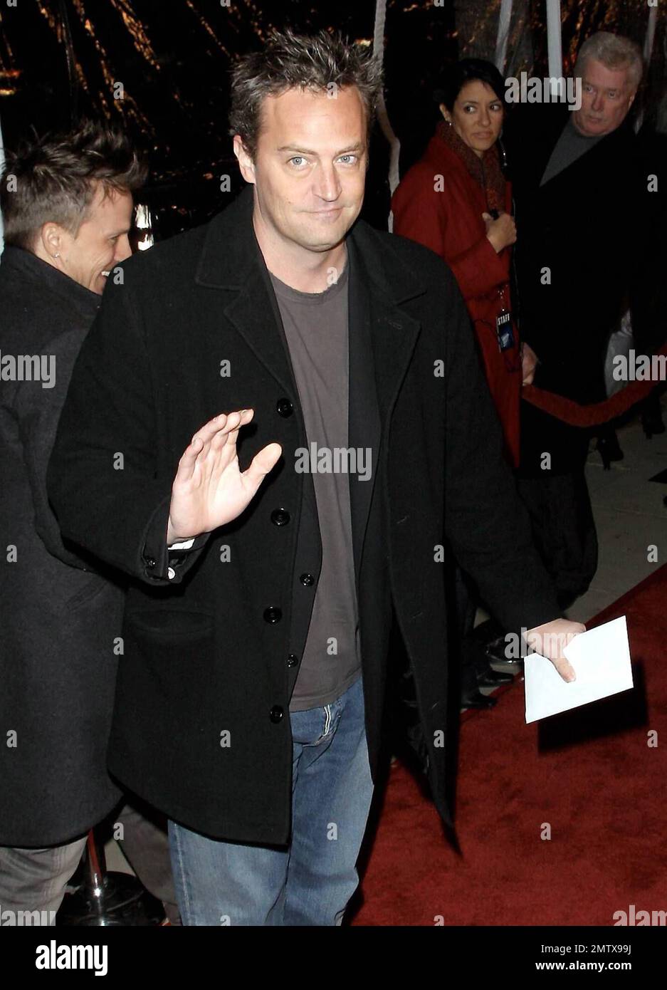 Matthew Perry attends the premiere of "The Wrestler" held at the ...